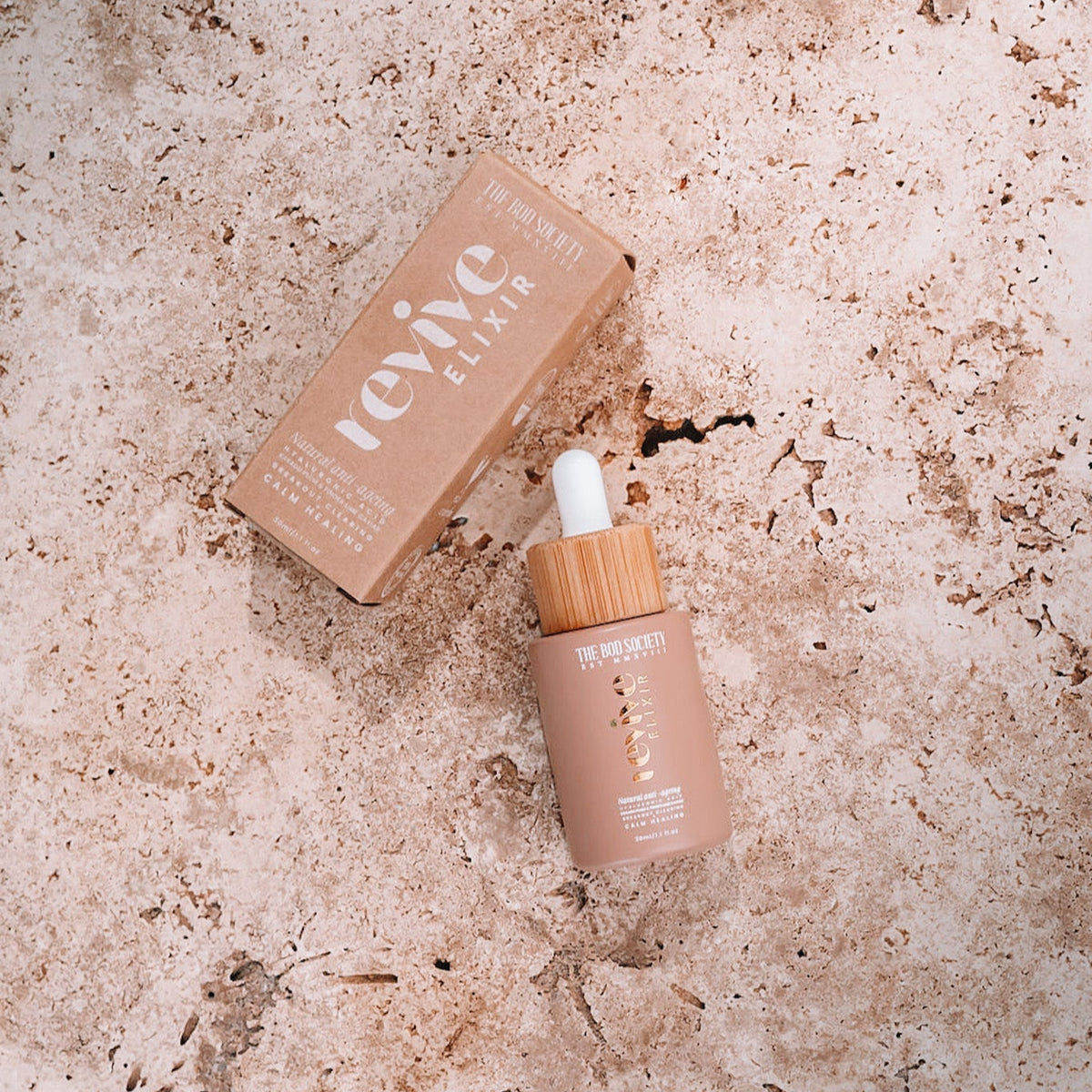 Revive Elixir Serum | Natural Hyaluronic Acid, Collagen and Vitamin C – The Bod Society